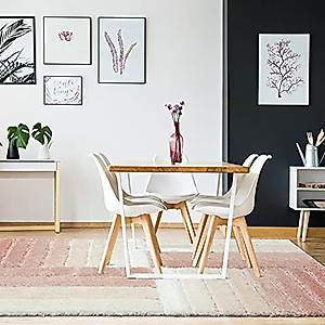 LUXE WEAVERS Lantanas Pink 5x7 Shag Geometric Area Rug, Modern, Stain Resistant, Plush Indoor Rugs