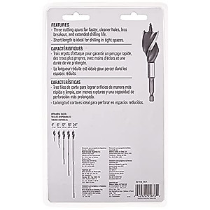 IRWIN SPEEDBOR Drill Bit Set for Wood, 4-Inch, 6-Piece (1877239)