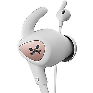 Ghostek Rush Series Wireless Sport Earbud Headphones for Women Girls – White/Rose | Comfortable Earbuds Perfect for Sports, Running, Jogging, Working Out
