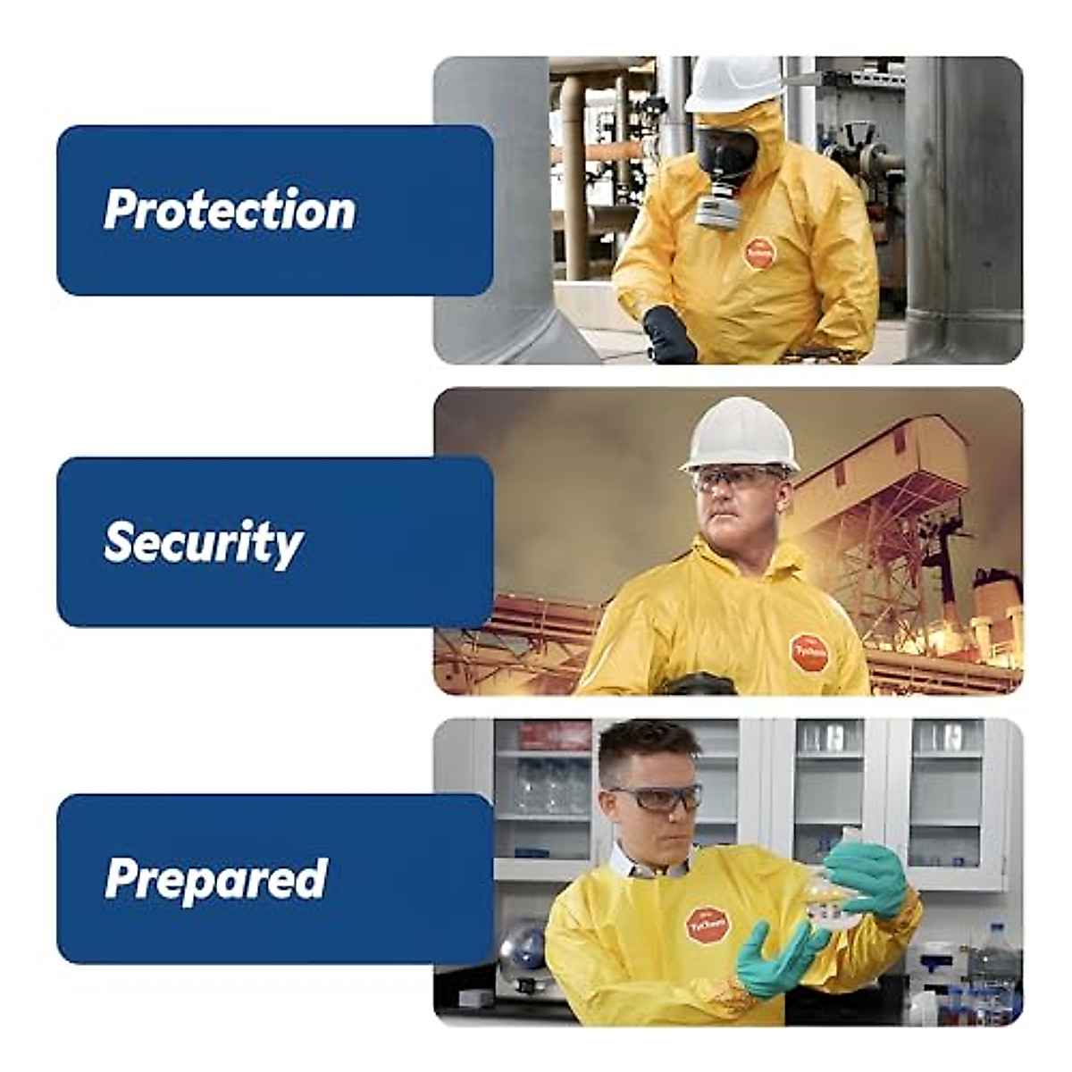 DuPont Tychem 2000 QC127S Disposable Chemical Resistant Coverall with Hood, Elastic Cuff and Serged Seams, Yellow, X-Large (Pack of 12)