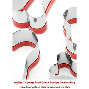 4Pcs Large Dog Bone Cookie Cutters Set, Dog Treats Cookie Cutter, Dog Bone Shapes Cutters, Homemade Dog Biscuit Treats Cutters, Coated with Soft PVC for Protection,4.7" 3.9'' 3.2'' 2.4"