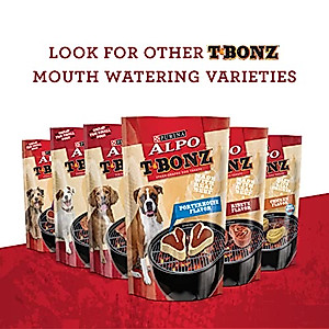Purina ALPO Made in USA Facilities Dog Treats, TBonz Porterhouse Flavor - (5) 4.5 oz. Pouches