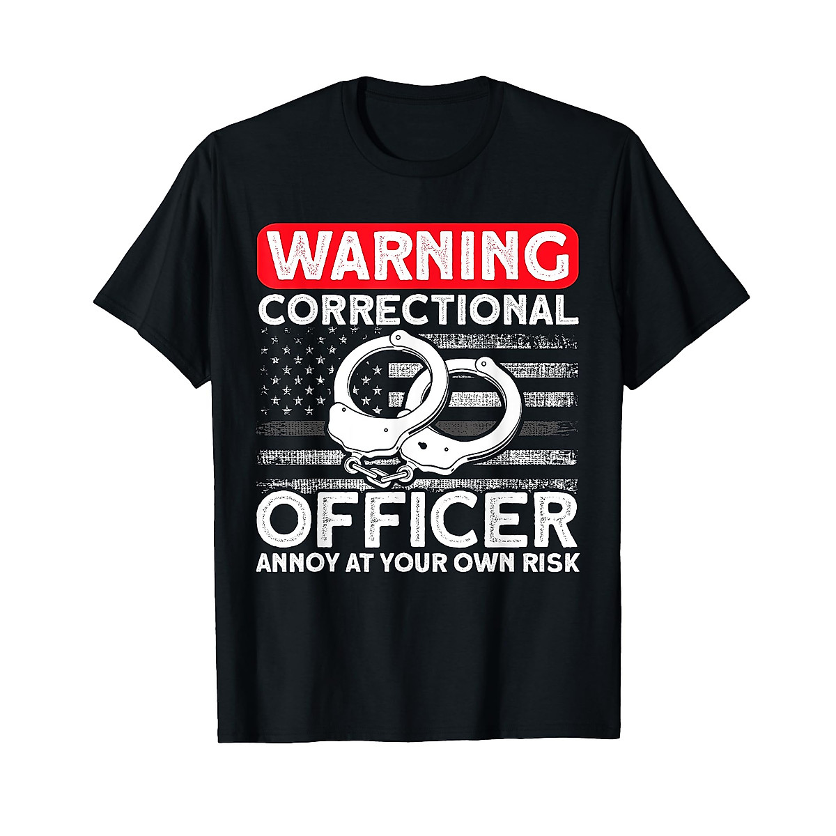 Correctional Officer Annoy At Your Own Risk Thin Silver Line T-Shirt