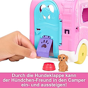 Barbie Toy Camper & Chelsea Doll, 2-in-1 Playset with 2 Pets & 15 Accessories, Vehicle Transforms into Camp Site (Amazon Exclusive)