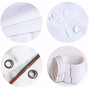 4Pcs Bandana in Red Paisley Pattern Shower Curtain Sets with Non Slip Rugs,Toilet Lid Cover and Bath Mat,Durable Waterproof Bath Curtain 71x71 12 Hooks_ZMYIXCJ