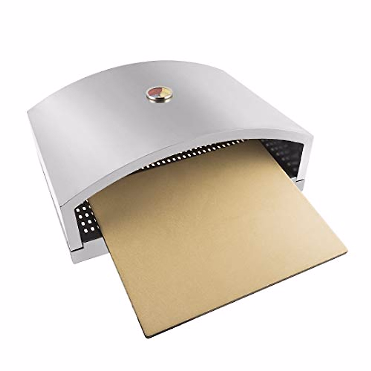 Open Faced Grill Pizza Oven for Gas or Charcoal Grill, Includes Ceramic Pizza Stone