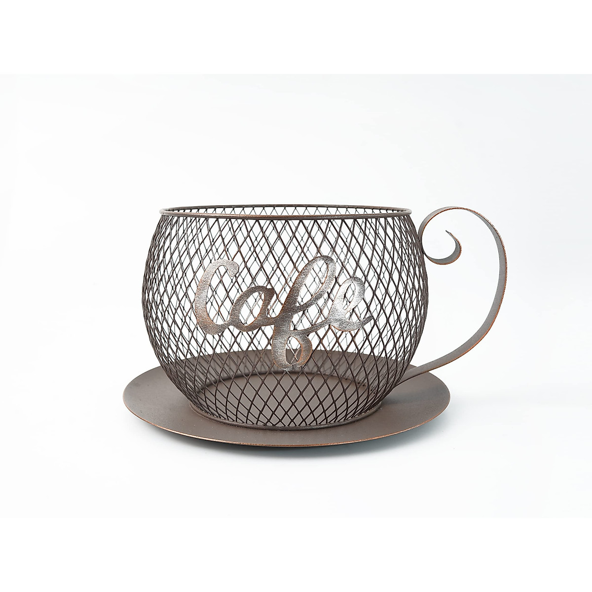 On Solid Grounds Cafe Cup Coffee Pod Holder / Coffee Creamer Holder, Large Capacity Espresso Pod Organizer and for Storage Accessories, Multi-Purpose Decor for Counter Bar