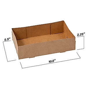 Paperboard 4 Corner Pop Up Small Food Tray for Holding Food at Stadiums or Theaters (25 Pieces) by MT Products - Made in The USA