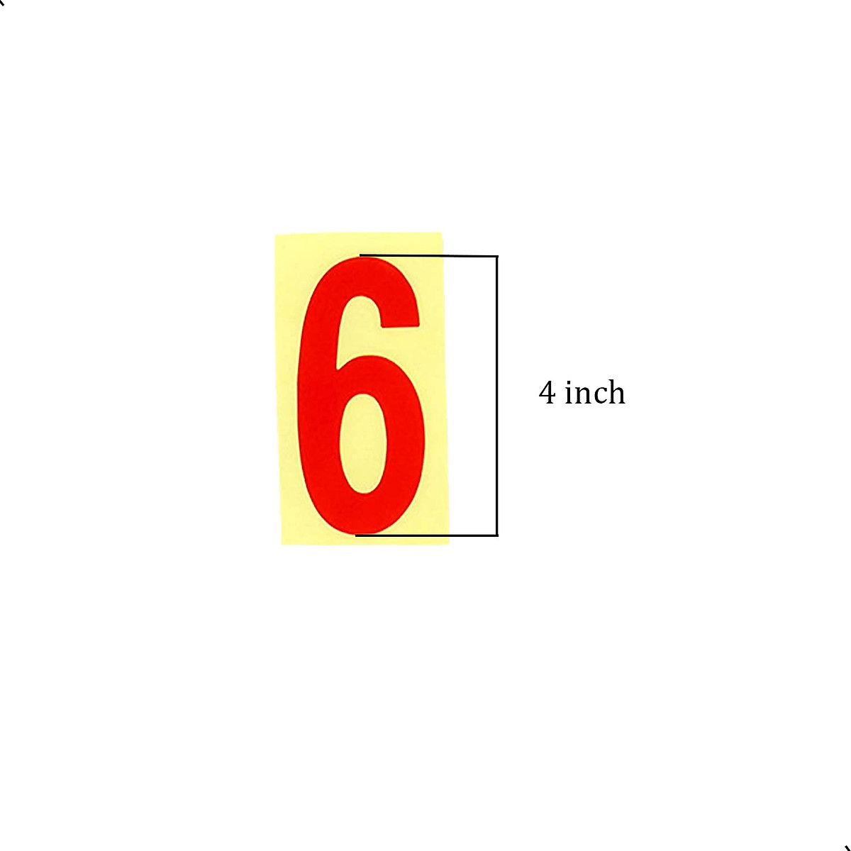 5 Sets 4 inch Mailbox Numbers Sticker 0-9 Decal Die Cut Classic Style Vinyl Waterproof Number Self Adhesive for Signs, Door, Cars, Trucks, Home, Address Number (Red)