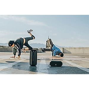 Altec Lansing HydraBlast Wireless Portable Bluetooth Speaker, IP67 Waterproof for Parties, USB C Rechargeable Outdoor Speakers with Built in Phone Charger and LED Lights, 20 Hour Playtime (Black)