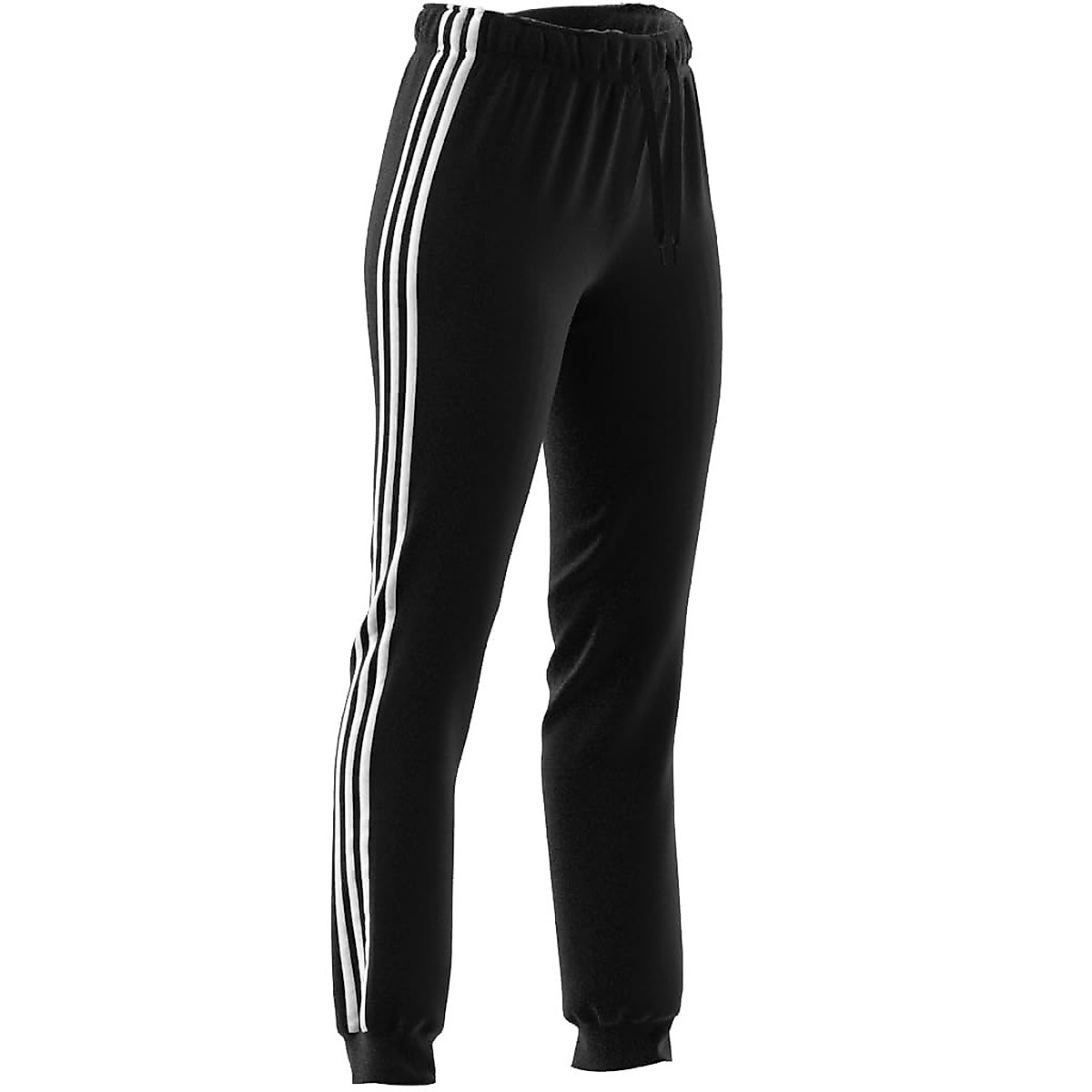 adidas Women's Essentials Fleece Tapered Cuff Pants, Black, Medium