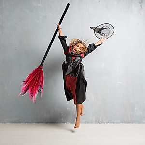 URATOT 2 Pieces Halloween Witch Broom Plastic Witch Broom Props Witch Broom Party Decoration for Halloween Costume Decoration