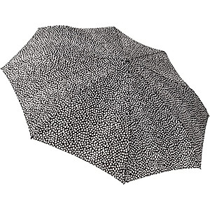 Totes NeverWet technology, Auto Open Auto Close Umbrella, Black With White Dots 43" arc Umbrella,, Medium