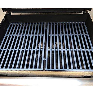 GASPRO 7637 Grill Grates Replacement for Weber Spirit 200 Series, Spirit E-210 S-210 (Front-Mounted Control), Heavy-Duty Cast Iron, 17.5 x 10.2 Inch, 2-Pack