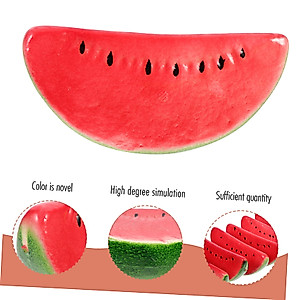 BESPORTBLE 6pcs Simulated Watermelon Fake Watermelon Slices Lifelike Watermelon Slices Realistic Watermelon Slice Photography Props Watermelon Slices Model Artificial Flower Fruit Foam