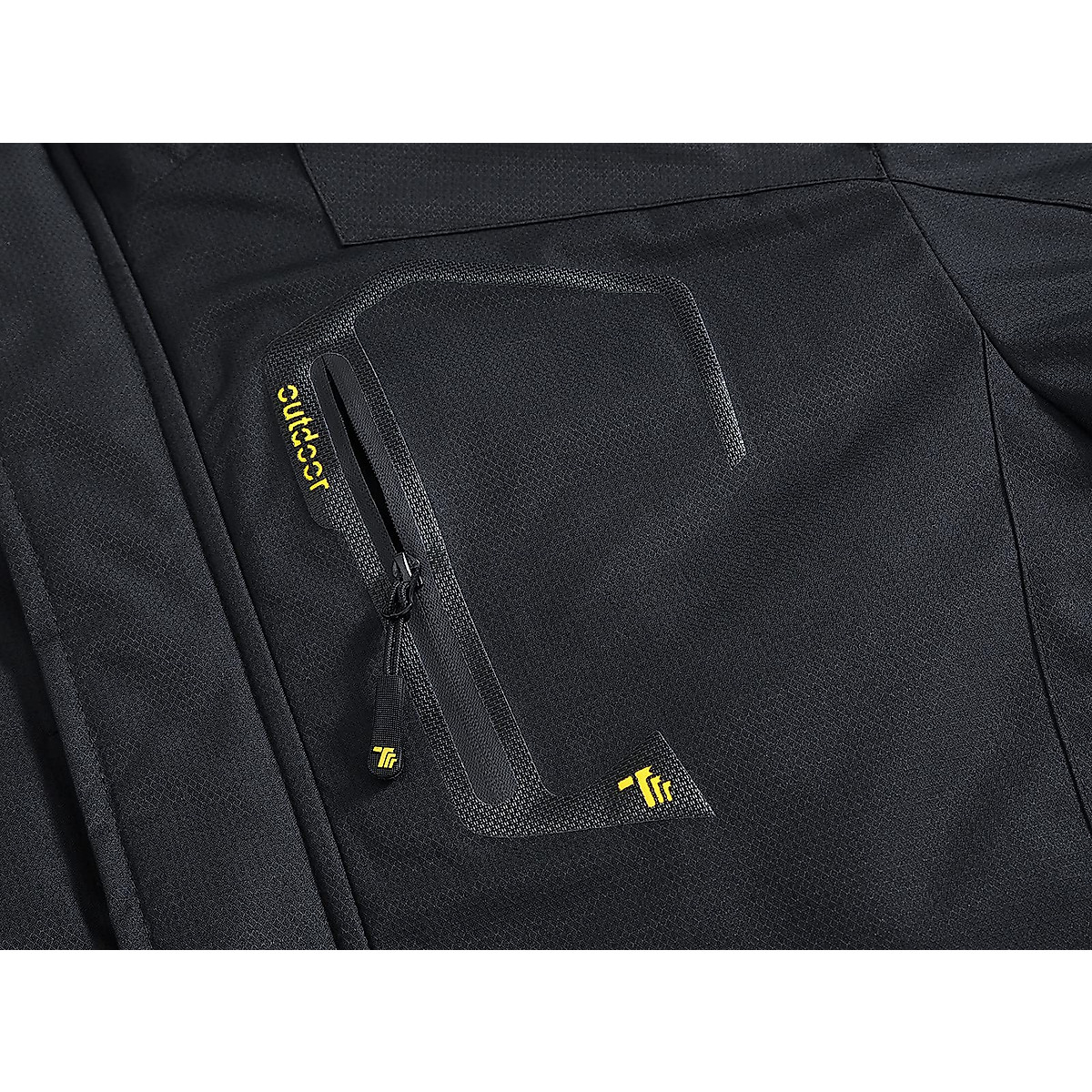 BASUDAM Men's Winter Coat Fleece Lined Waterproof Parka Shell Insulated Snow Ski Jacket Black XL