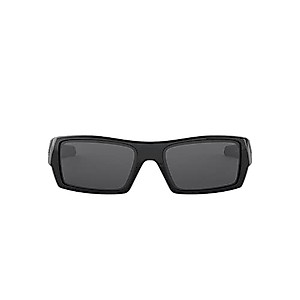 Oakley Men's Oo9014 Gascan Rectangular Sunglasses, Polished Black/Grey, 60 mm