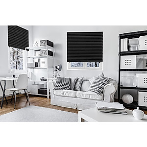 Redi Shade No Tools Original Blackout Pleated Paper Shade Black, 48 in x 72 in, 6 Count (Pack of 1)