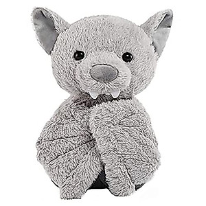 Cuddly 11 inch Plush Bat Stuffed Animal Halloween Stuffed Animal Plush Toys Plush Animal Doll Bedtime Toys Birthday Xmas Furry Gifts for Children Kids Baby Toys (Grey, 11 inch)