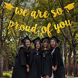 Golden Banner for Graduation Party/Grad Party Decorations- We are So Proud of You