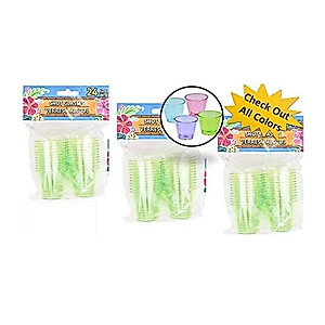 TopNotch Outlet Disposable Shot Cups - Mini Cups (2 Oz) Unique Green Solo Party Shooters - Jello Shots - Jager Bombs - Beer Pong Cups - St Patricks Day - Plastic Shot Glasses