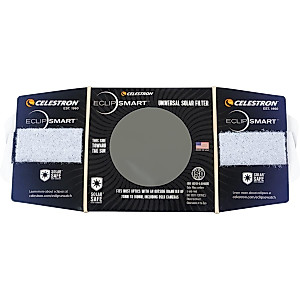 Celestron – EclipSmart Safe Solar Eclipse Telescope and Camera Filter – Meets ISO 12312-2:2015(E) Standards – Works with Your Telescope, Spotting Scope, or DSLR Camera – Observe + Photograph Eclipses