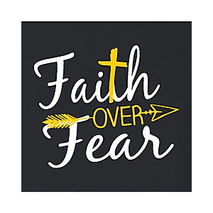 Go All Out Medium Black Mens Faith Over Fear Cross & Arrow Christian Jesus Sweatshirt Hoodie