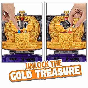 TREASURE X Lost Lands Skull Island Skull Temple Mega Playset, 40 Levels of Adventure. 4 Micro Sized Action Figs. Survive The Traps and Discover Guaranteed Real Gold Dipped Treasure