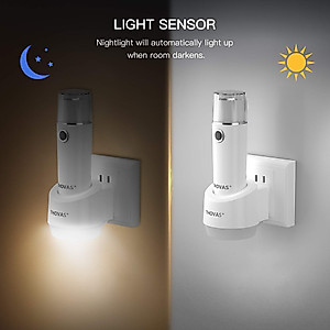 THOVAS Emergency FlashLight, Multi-Function LED Power Failure Light, Handheld Light, Rechargeable Flashlight, Plug-in Night light, 3-in-1 Power Failure Flashlights, Lighting Sensor Night Light, 3 Pack