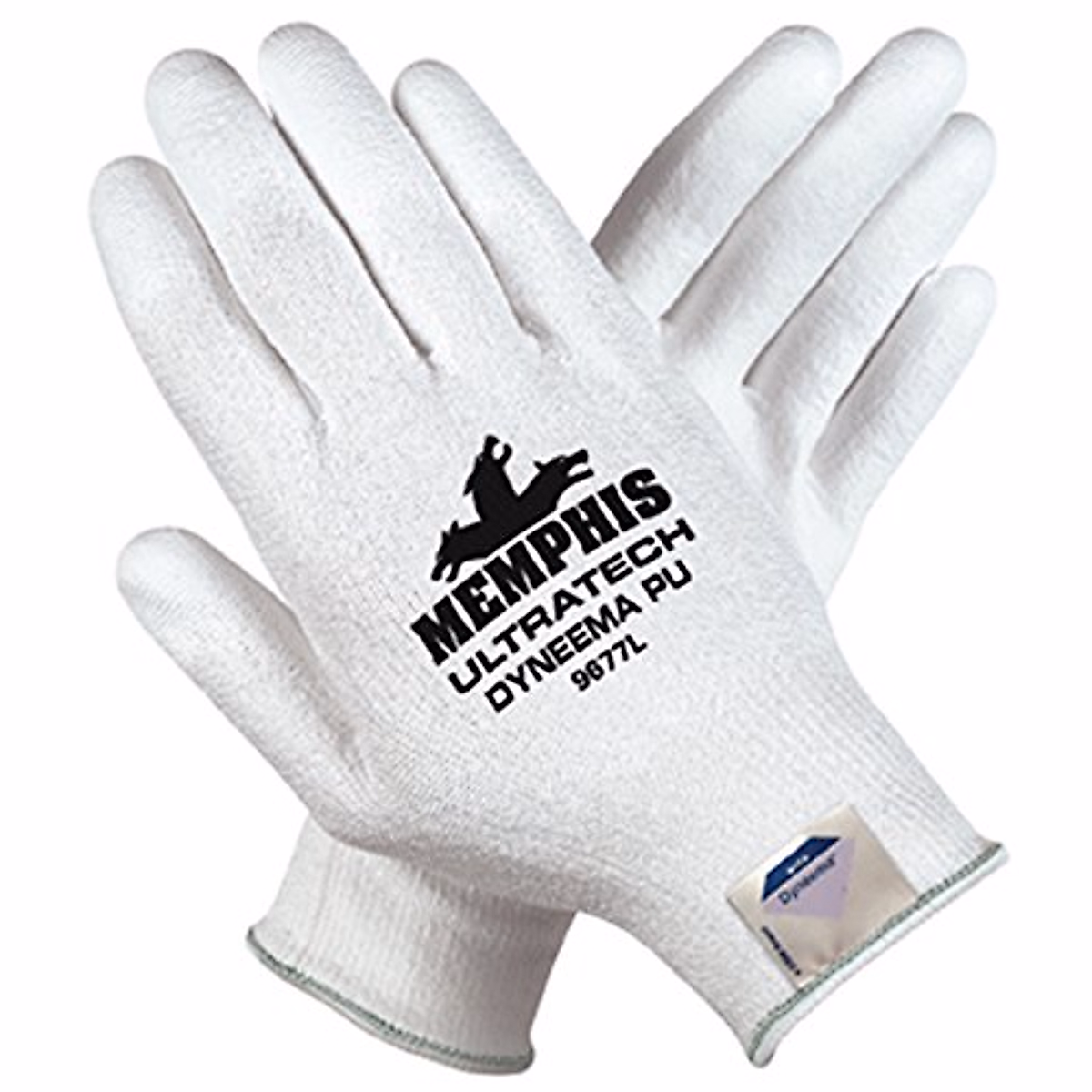 MCR Safety 9677M UltraTech Dyneema 13-gauge PU Coating Washable Gloves, White, Medium, 1-Pair