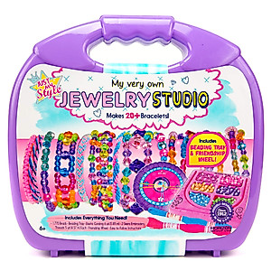 Just My Style My Very Own Jewelry Studio, Personalized Bracelet Making Kit With 1700+ Beads, Bead Kit Great for On-The-Go, Travel DIY Custom Accessories for Ages 6, 7, 8, 9