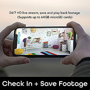 Geeni Sentinel 1080p HD Pan & Tilt Baby Security Smart Camera, Indoor Camera for Home Security, No Hub Required, Smart Camera Works with Amazon Alexa & Google Home, Requires 2.4 GHz Wi-Fi