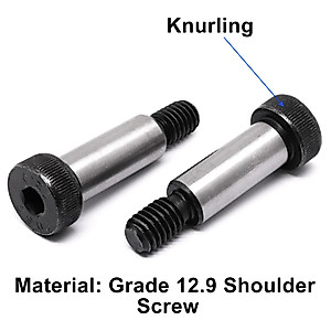 S SYDIEN 6Pcs Alloy Steel Hexagon Socket Head Shoulder Screw Bolt 3/8" Shoulder Dia,5/8" Shoulder Length,5/16"-18 UNC Thread