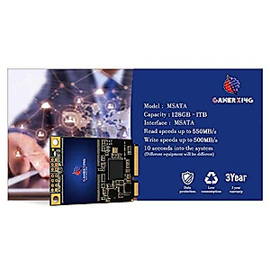 GAMERKING SSD msata 1TB Internal Solid State Drive High Performance Hard Drive for Desktop Laptop SATA3 6Gb/s Mini PC (1TB, MSATA)