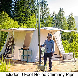 Winnerwell Fastfold Titanium Tent Stove | Ultralight 4 Pound Titanium Wood Burning Stove for Tents and Shelters | Includes Chimney Pipe | Functions as Ultralight Firepan