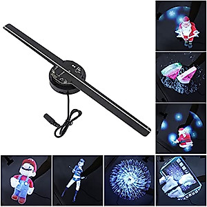 3D Advertising Machine, Led Hologram Projector Fan 224 Light Beads High Resolution 3D Advertising Player Support Wifi/App, Holographic Projection for Business Store Shop Bar, Built in 16Gb Tf Card(#1)