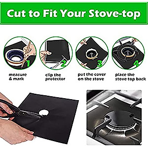 Grill Mat Set of 4, Oven Liners for Bottom of Electric Oven and Gas Oven Reusable Nonstick Oven Protector Liner Heat Resistant Grill Mats for Outdoor Grill 16.25 x 23 inch