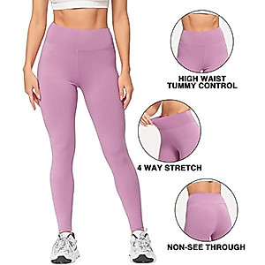 Natural Feelings High Waisted Leggings for Women Pack Ultra Soft Stretch Opaque Slim Yoga Pants