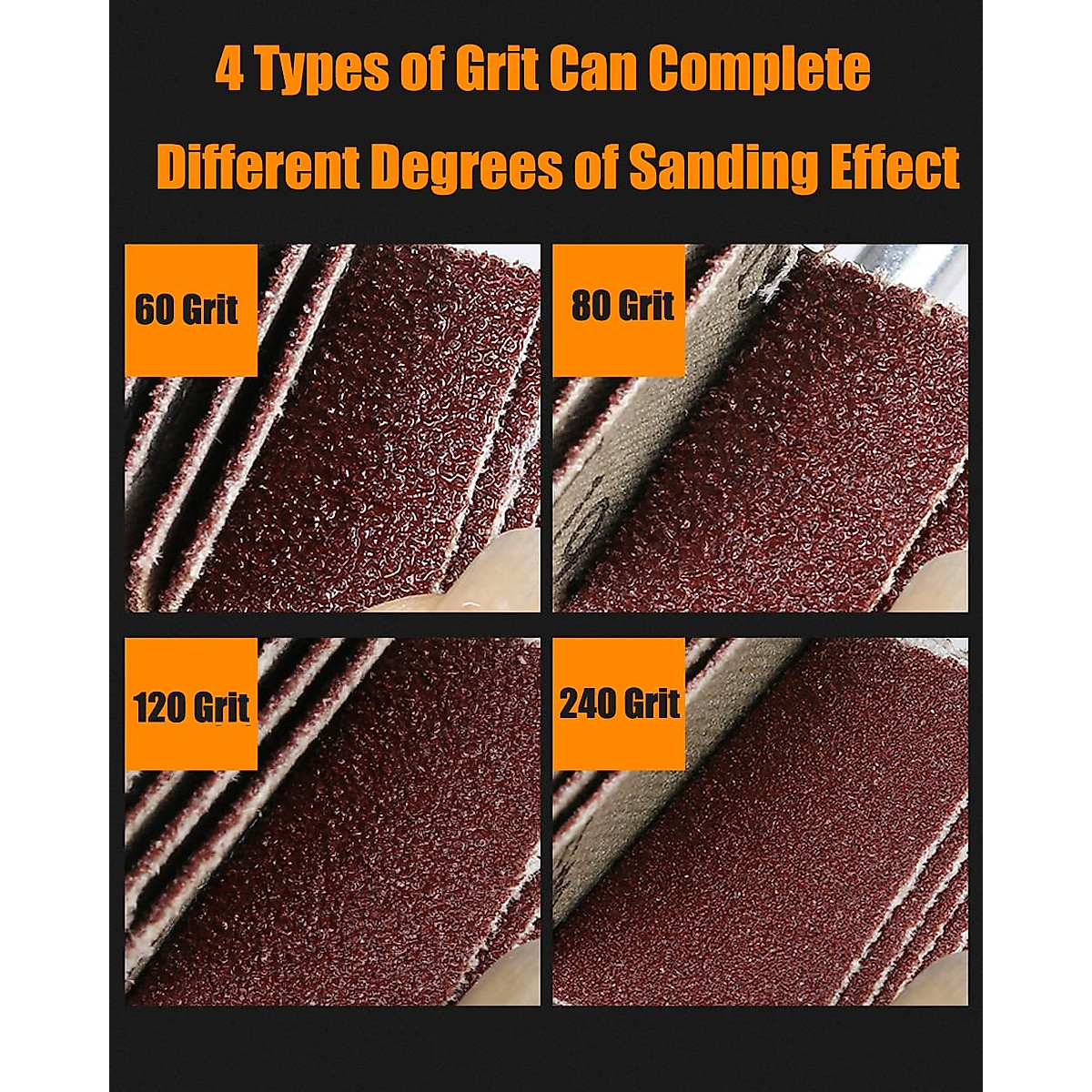 Mixiflor 20 Pcs 5 Sizes 60/80/120/240 Grits Abrasive Flap Wheel Sander, 1/4 Inch Shank Flap Wheels for Drill, Die Grinder Flap Wheel,Flap Wheel Sander for Drill