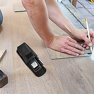 1680D Laser Measure Case Fits for Bosch GLM20 Blaze 65ft Laser Distance Measure & DTAPE DT50 165ft Laser Measure, with Pen Pocket, Belt Buckle & Carabiner, Protective Travel Storage Bag (Black)