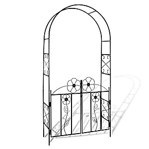 CIADAZ Garden Wedding Arch Garden Arch Trellis Garden Trellis Arch Garden Gate Rose Trellis Decorative Garden Fence Garden Fence with Gate Arbor with Gate Garden Arch Door