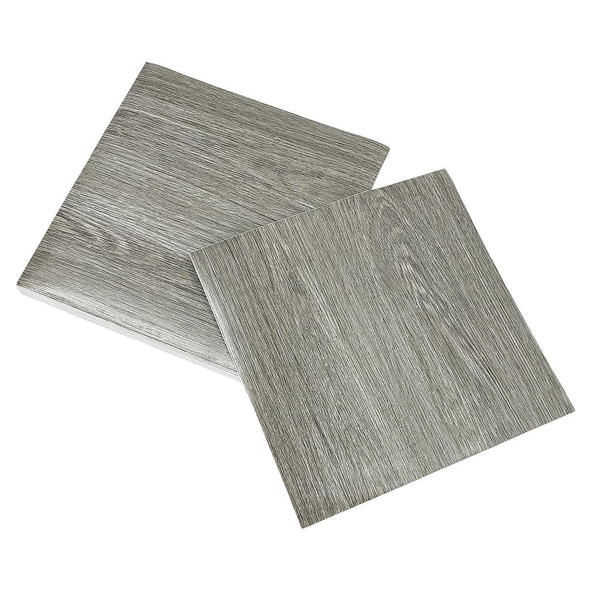 LOHISHIL 32PCS 12 * 12in Stick Floor Tile White Floor Tiles Self, Adhesive Wall Tiles Peel and Stick Floor Tiles Bathroom Floor Stickers for Kitchen, Bedroom, Hallways, Garages, Lobbies(Grey)