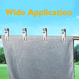 BESTEEL Upgraded 100 PCS Garden Clips, Greenhouse Clamps 100% Stainless Steel Heavy Duty Greenhuose Clips for Netting - Strong Grip to Hold Down Shade Cloth or Plant Cover on Garden Greenhouse Hoops