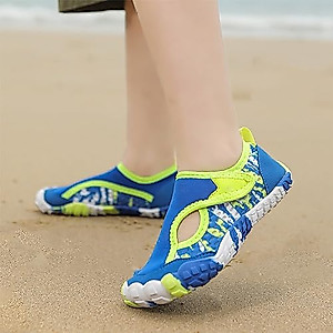 Orgonite Kids Water Shoes Boys Girls Beach Shoes Aqua Socks Slip-On Barefoot Shoes Quick Dry Swim Shoes Lightweight Breathable Sports Outdoor Shoes for Surfing Diving Hiking Boating Fishing Pool