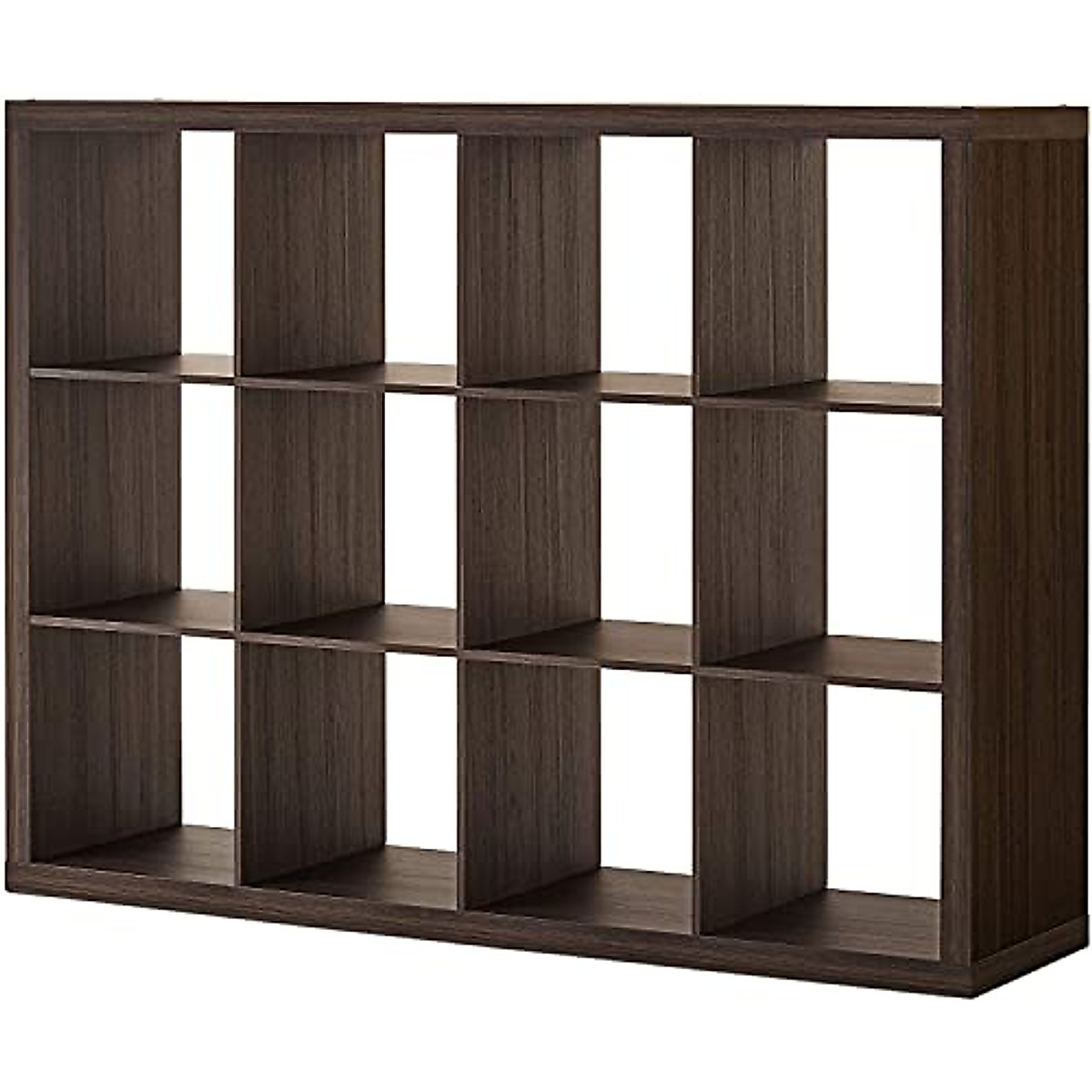 Better Homes and Gardens 12-Cube Organizer, Tobacco Oak