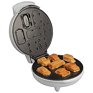 Car Mini Waffle Maker - Make 7 Fun, Different Race Cars, Trucks, and Automobile Vehicle Shaped Pancakes - Electric Non-Stick Pan Cake Kid's Waffler Iron, Great for Holiday Breakfast or Unique Gift