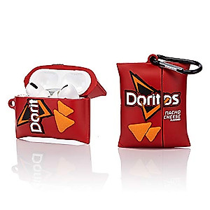 (3Pack) Case for Airpods Pro, Suublg Silicone Airpods Pro Case Protective Cover with Cute Funny Skin Design, with Keychain (Snack5+6+Nutella)