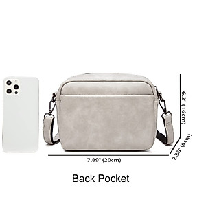 Weilan Triple Zip Small Crossbody Bag for women,Cell Phone Purse Shoulder Handbag Wallet