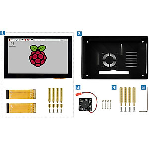 3.5" DPI Touch LCD 640x480, DPI666 262K Colors 60Hz Refresh Rate IPS Display Capacitive Screen, Toughened Glass Cover,for Raspberry Pi 4B/3B+/3A+/Pi Zero/Pi Zero 2W/Compute Module 4