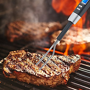 AMZ BBQ Club Gifts for Dad Grill Set for Fathers Day, Dad's Birthday or Anytime - 4 Piece Grilling Accessories for Men Includes Spatula, Tongs, Digital Thermometer, Basting Brush